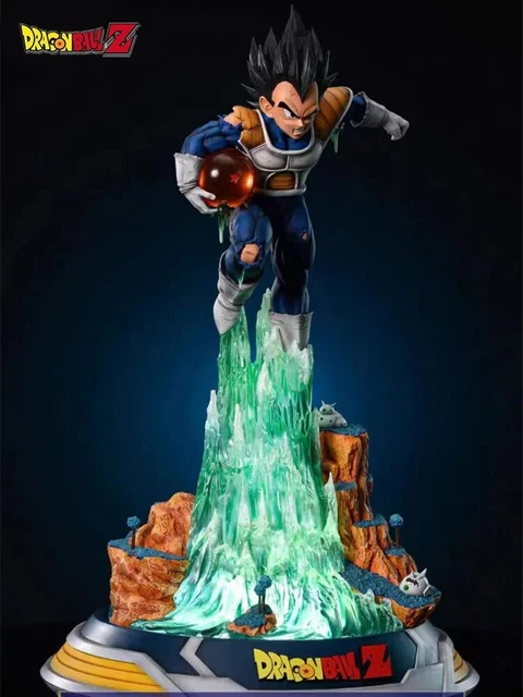 STATUE FIGURINE VEGETA cascade lumineuse LED 25 cm animé Manga Dragon ...