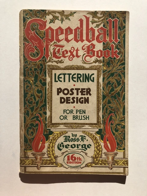 SPEEDBALL TEXT BOOK Poster Design LETTERING 14th Edition Tattoo Shop ...