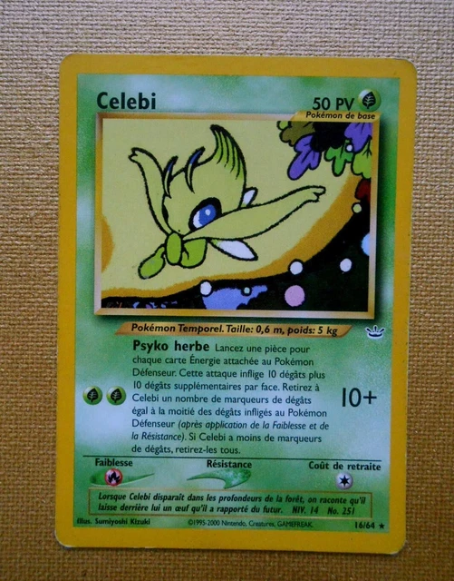 CARTE RARE pokemon celebi 16/64 - wizard - bon état 2000 général ...