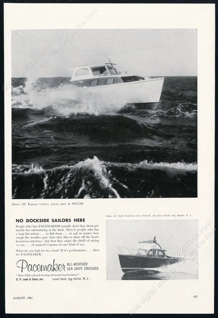 1961 PACEMAKER 30 express cruiser Sport Fisherman boat photo vintage ...
