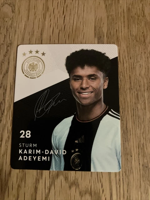 REWE DFB SAMMELKARTEN Fußball WM 2022 - Nr. 28 Karim-David Adeyemi EUR ...