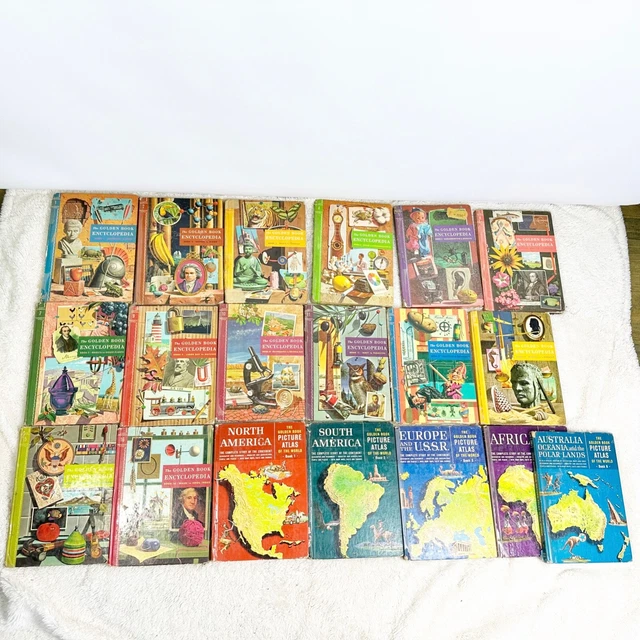 VINTAGE THE GOLDEN Book Encyclopedia - 1960 - Volumes Picture Atlas of ... VINTAGE THE GOLDEN Book Encyclopedia - 1960 - Volumes Picture Atlas of ...