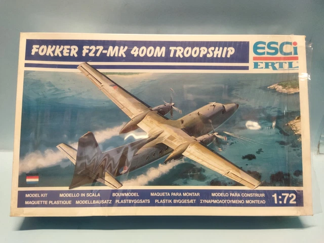 FOKKER F27-MK 400M Troopship - Plastic Model Kit #9112 - Esci - 1/72 ...