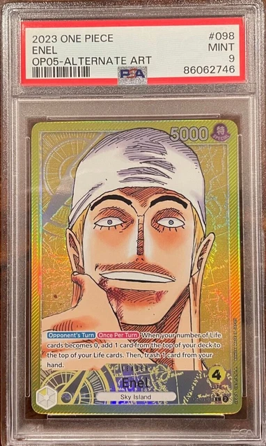 2023 ONE PIECE Enel OP-05 Alt art PSA 9 anglais #098 Awakening of a New Era EUR 64,91 - PicClick FR