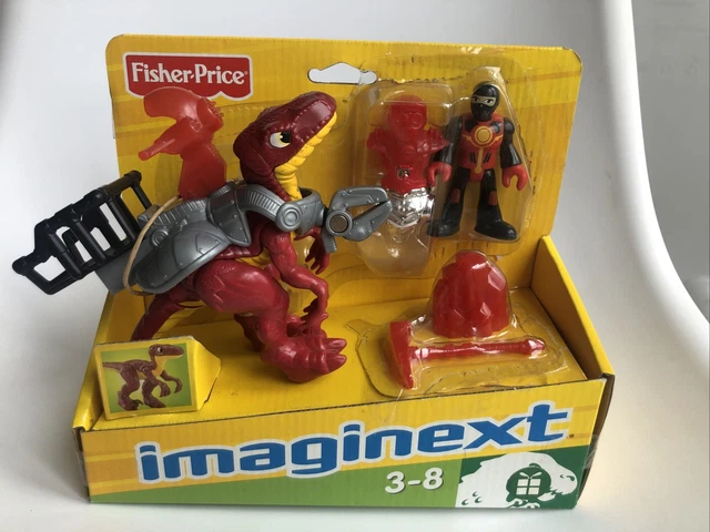 FISHER PRICE IMAGINEXT Red Velociraptor Raptor Dinosaur Mattel 2011 £10 ...