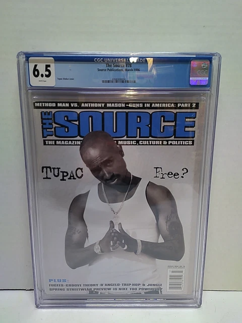 TUPAC SHAKUR THE SOURCE Magazine Cgc Graded 6.5 Death Row Records 2pac ...