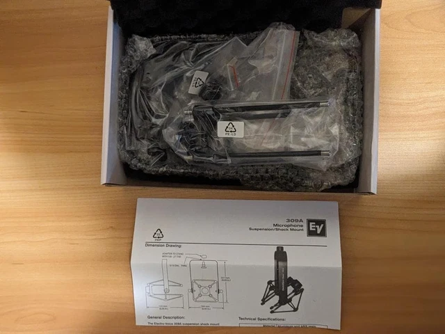 ELECTRO-VOICE 309A SHOCK Mount Suspension For RE20 RE320 RE27N/D New £ ...