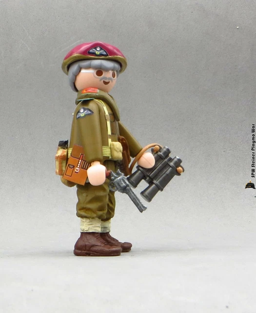 PLAYMOBIL CUSTOM WW2 COLONEL BRITISH ARMY PARATROOPER SOLDIER English tank £12.66 - PicClick UK