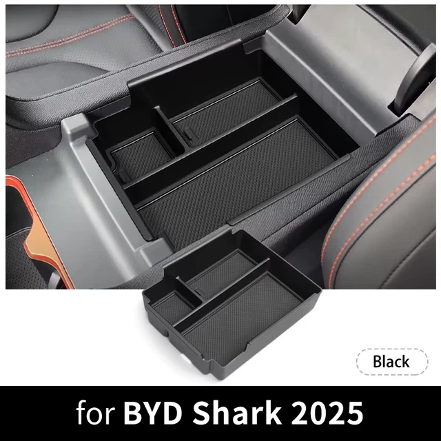 FOR BYD SHARK 2024 2025 Center Console Armrest Storage Box Car Tray ...
