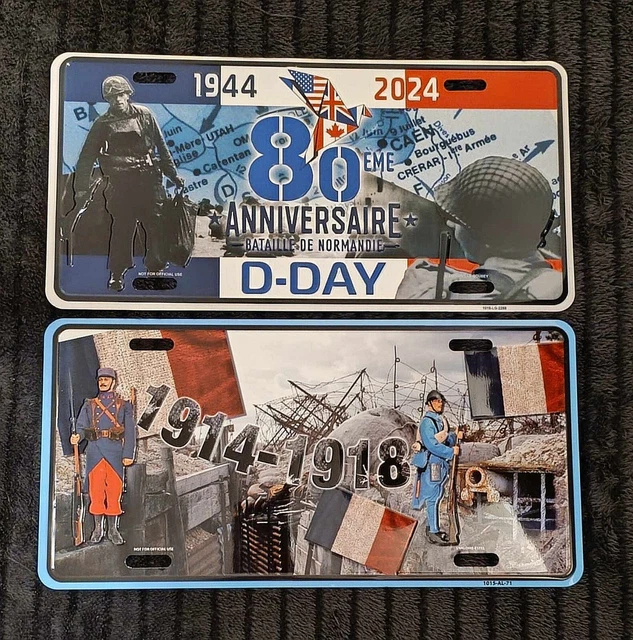 PLAQUE 80TH D-DAY 1944-2024 Debarquement En Normandie +1914-1918 Poilu De Verdun EUR 29,90 ...