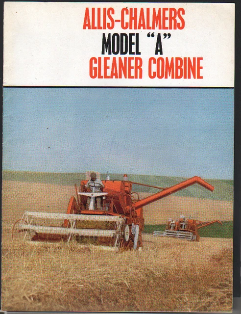 1963 ALLIS-CHALMERS &MODEL A" Gleaner Combine Brochure Leaflet £6.50 ...