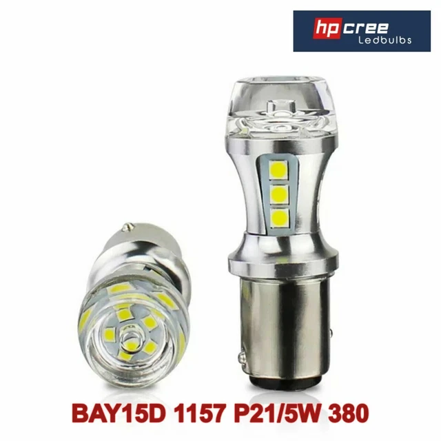 NEW 54W BAY15D 1157 380 P21/5W White Canbus Drl/Side Light Bulbs Toyota ...