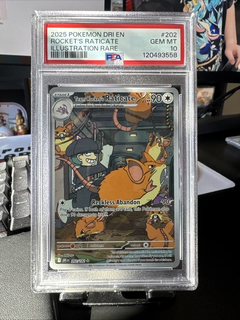 2025 POKEMON DESTINED Rivals Illustration Rare Team Rocket's Raticate ...