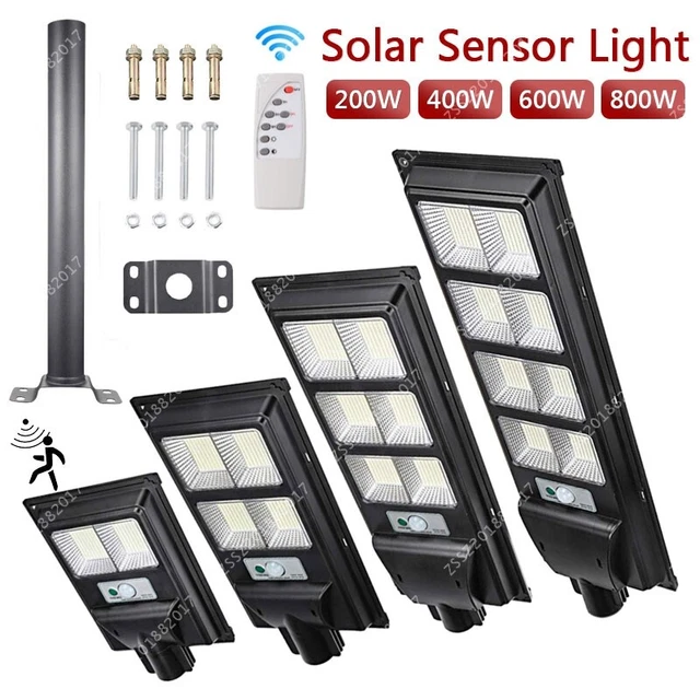 LED SOLAR LIGHTS Radar Sensor Garden Street Light Waterproof Security ...