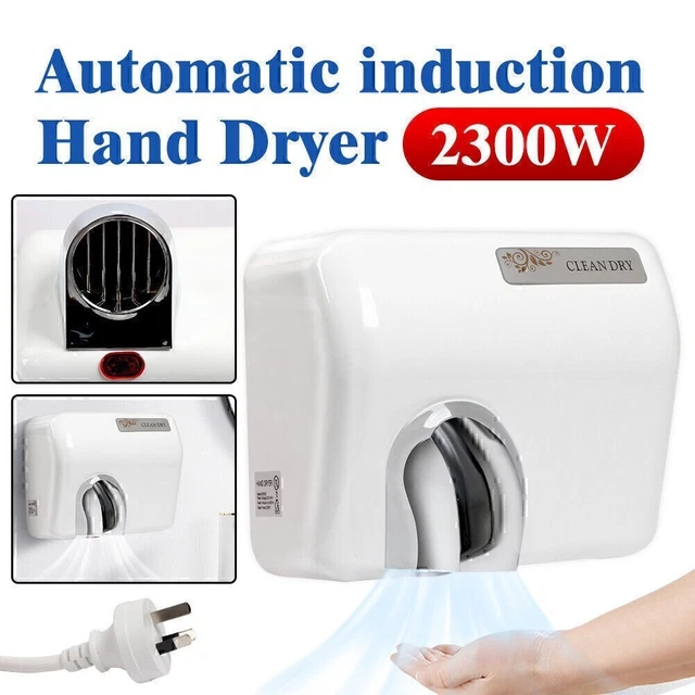2300W SUPER POWERFUL 360° Rotational Wall Mounted Automatic Hand Dryer ...