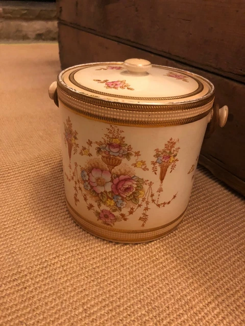 CROWN DEVON FIELDING’S Ice Bucket Biscuit Barrel Pattern Rd 653216 ...