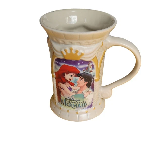 DISNEY STORE EXCLUSIVE Cup Little Mermaid Ariel & Prince Eric Ceramic ...