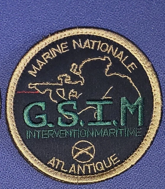 ÉCUSSON INSIGNE TISSU Patch Marine Nationale ALFUSCO Commandos Marine ...