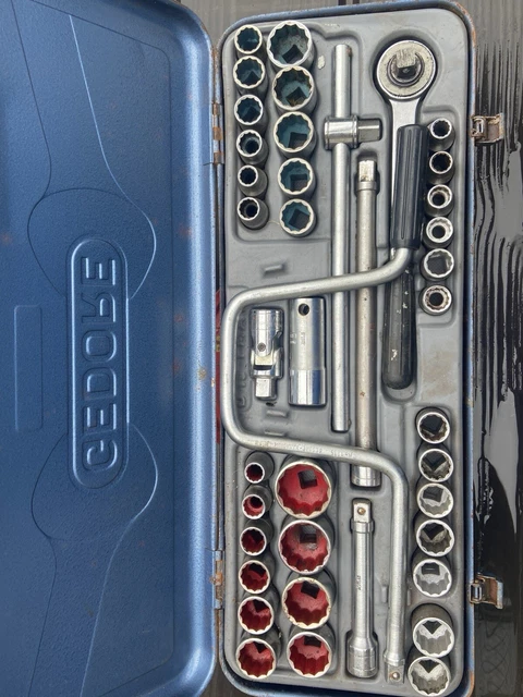 GEDORE SOCKET SET 1/2" 41pce metric, a/f and whitworth £55.00 - PicClick UK