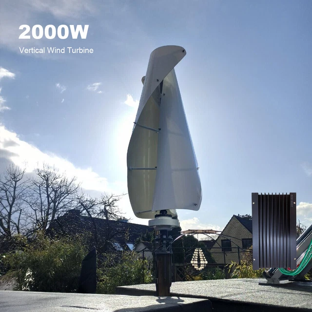 2000W 24V 48V Vertical Wind Turbine Maglev Wind Power Generator &MPPT ...