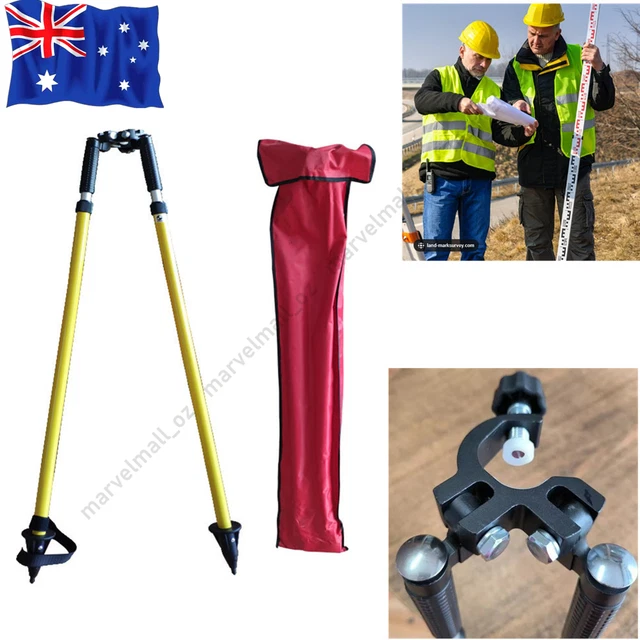 UPGRADE PRISM POLE Bipod for Total Station GPS RTK Trimble Leica Topcon ...