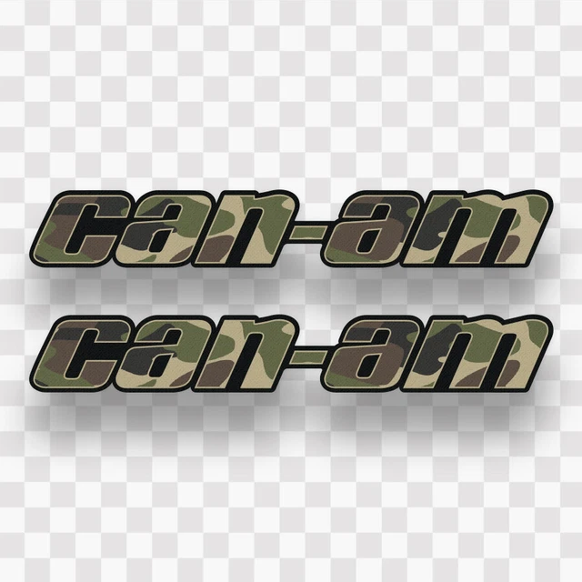 2X CAN-AM CAMO Logo Vinyl Sponsor Decal Sticker Canam BRP Renegade ...