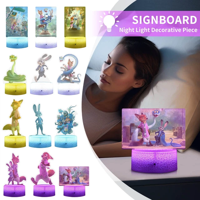 ZOOTOPIA COLORFUL TOUCH remote control 16 color night light LED Desk ...