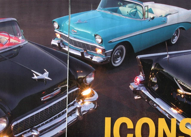 1955 1956 1957 CHEVROLET BEL AIR CONVERTIBLES 8 pg Color Article £4.71 - PicClick UK