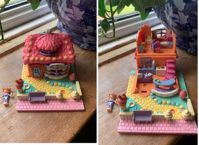 Vintage Bluebird Toy Polly Pocket Ice Cream Parlour With Doll 1995 £3499 Picclick Uk
