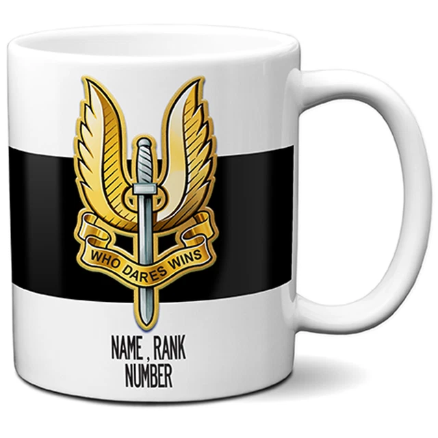 PERSONALISED SAS MUG British Military Cup Special Air Service Offical ...