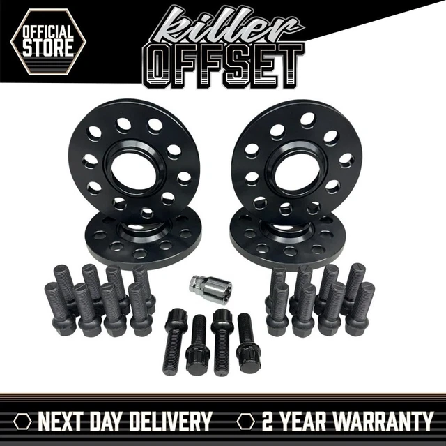 KILLER OFFSET 12MM & 15mm Wheel Spacers Kit + Locks for VW Golf MK7 MK7 ...