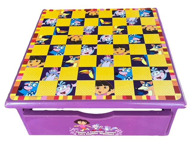 DORA THE EXPLORER Game House Storage Box for Games Checkers, Cards ...