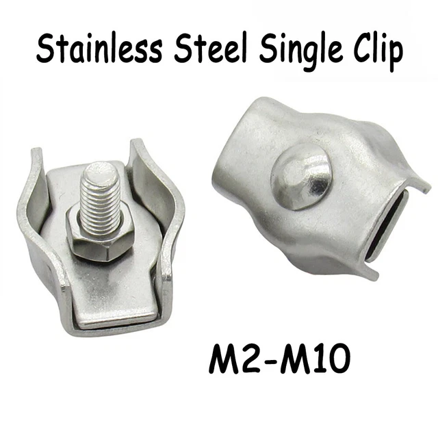 STAINLESS STEEL SINGLE Chuck M2~M10 Stainless Steel Wire Rope Hoop Bolt ...