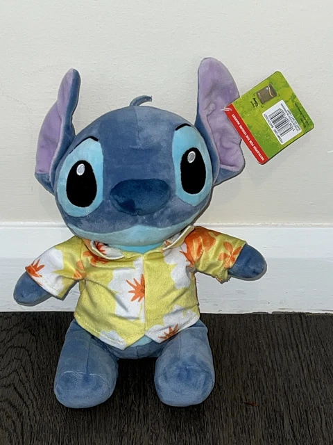 DISNEY LILO AND Stitch Hawaiian Yellow Shirt Plush Teddy Bear Beanie ...