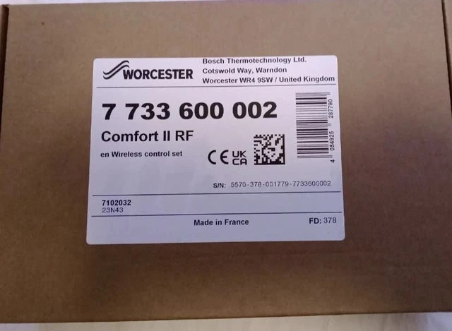 WORCESTER BOSCH GREENSTAR Comfort 2 II RF Twin Channel Programmer 7 733 ...