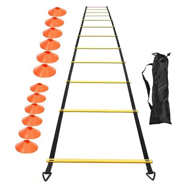 AGILITY LADDER SET 20Ft Adjustable Speed Training Ladder with 12 ...