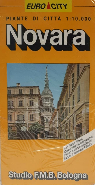 MAPPA DI NOVARA Cartina Pianta Citta' F.m.b. EUR 7,00 - PicClick IT