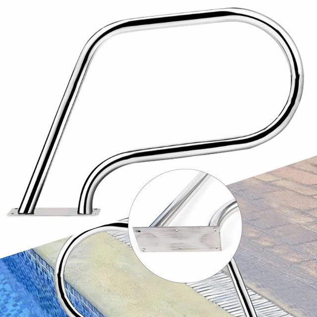 SWIMMING POOL HAND Rail Stainless Steel Ladder Shape Handrail Stair ...