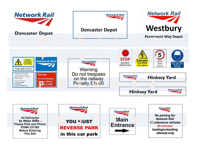 NETWORK RAIL DEPOT signs - for model railways Your name choice All ...