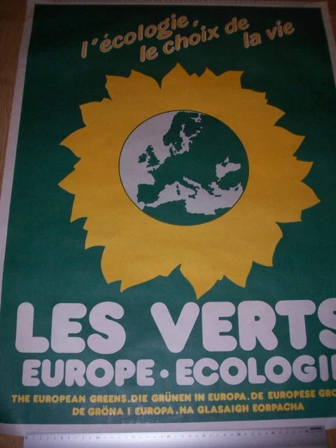 AFFICHE LES Verts Europe Ecologie 1983 EUR 40,00 - PicClick FR