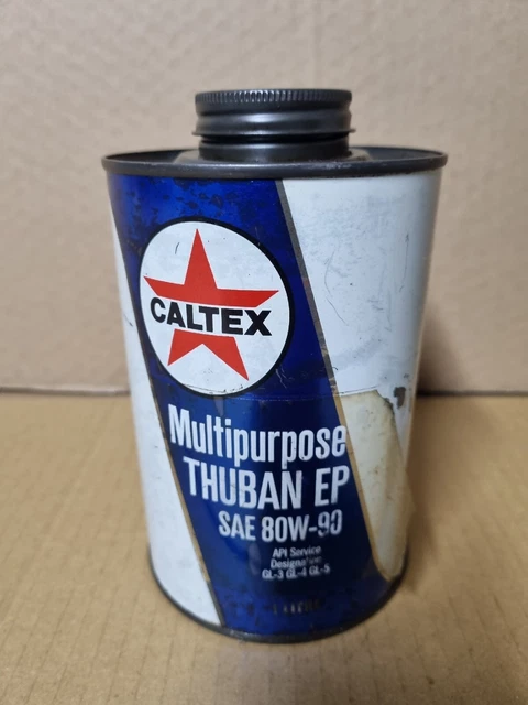 VINTAGE CALTEX OIL Tin Can, Caltex Thuban Oil Tin, Vintage Oil Can $55. ...