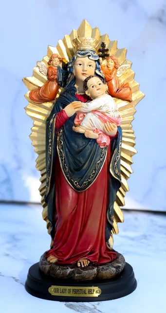 OUR LADY OF Perpetual Help Mother Mary With Baby Jesus Angels Catholic ...