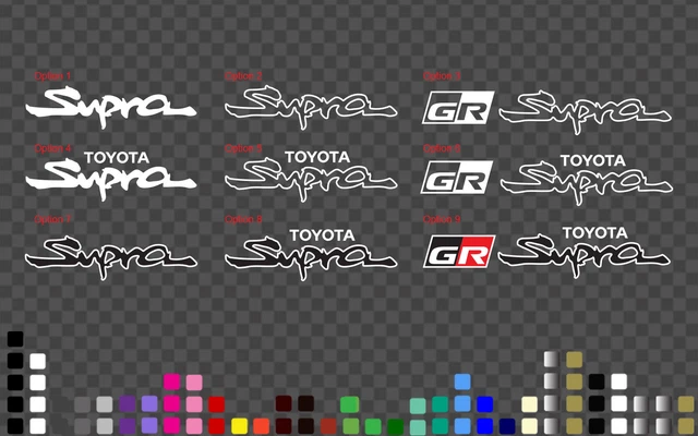 TOYOTA SUPRA GR Racing Car Decal Sticker Brake Caliper Window 5cm ...