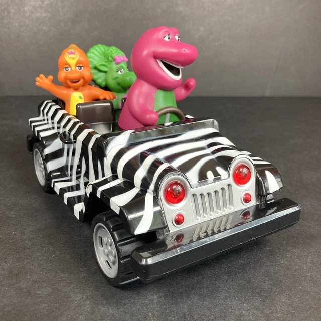 BARNEY & FRIENDS Push Along Safari Jeep Car 2007 Lyons Kids Toy Vehicle ...