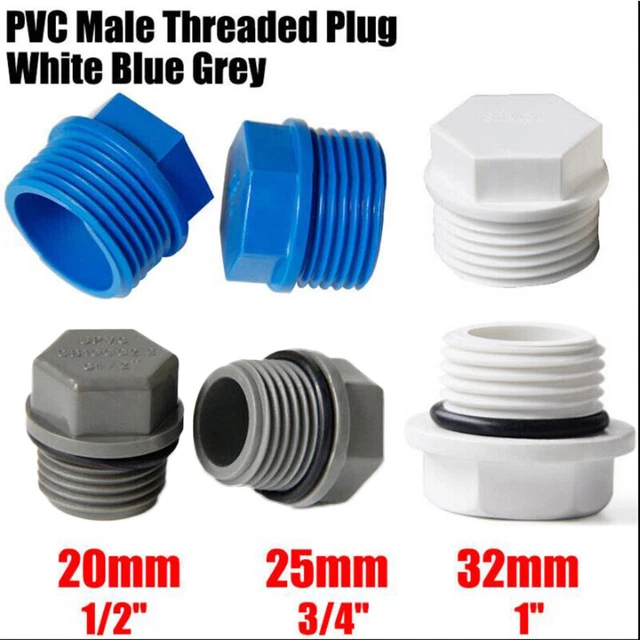 1/2& 3/4& 1& Male Thread PVC Pipe Blanking Plug End Cap Stoper Plugging ...
