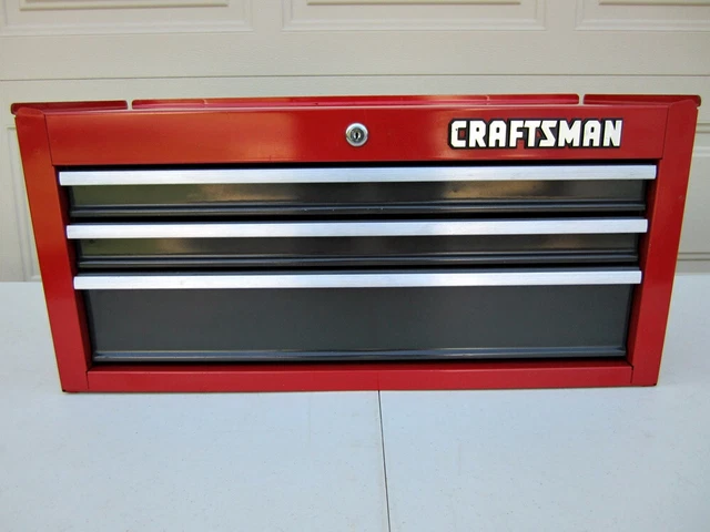 VINTAGE CRAFTSMAN 3 Drawer 12" Middle Tool Box Mid Intermediate Chest ...