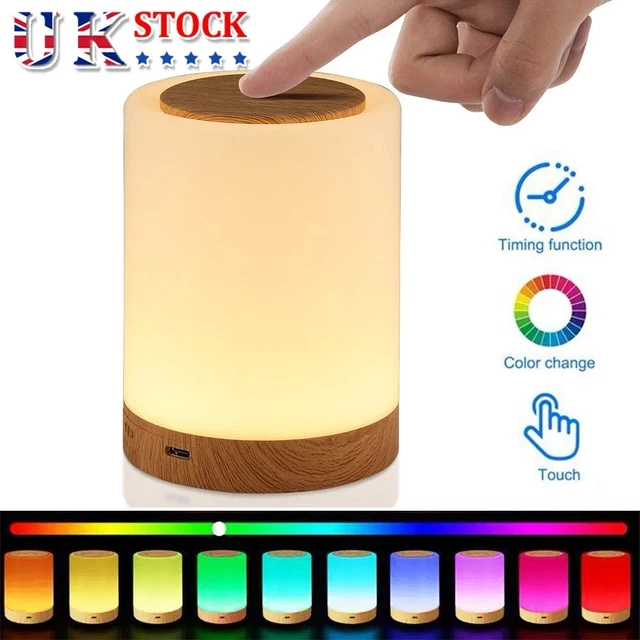 DESK BEDSIDE RECHARGEABLE Sensor Light Dimmable Lamp Night Table USB LED Touch £5.55 - PicClick UK