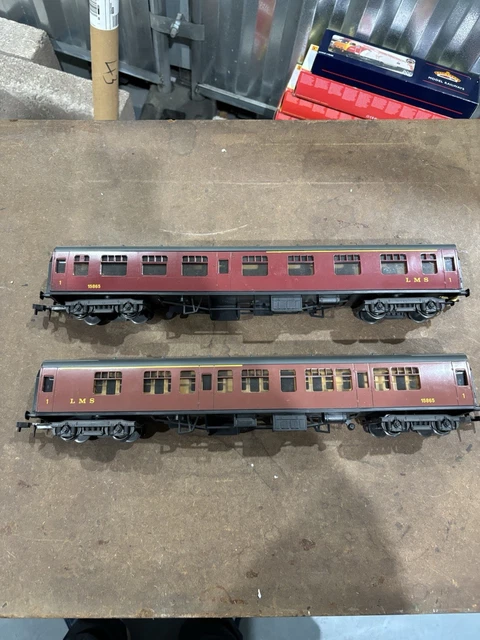 LIMA O GAUGE 1st Class Corridor Composite Coach in LMS Maroon Livery No ...