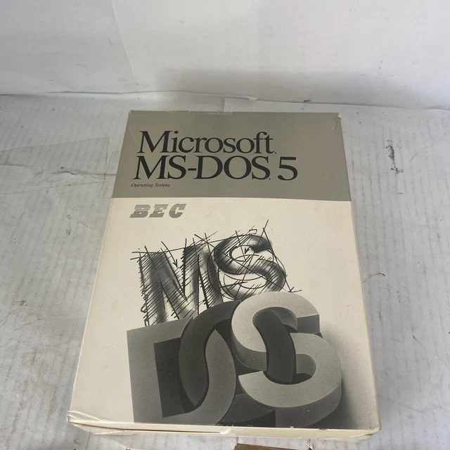 VINTAGE MICROSOFT MS-DOS 5.0 on (5) 5.25" PC Floppy Disks & User's ...