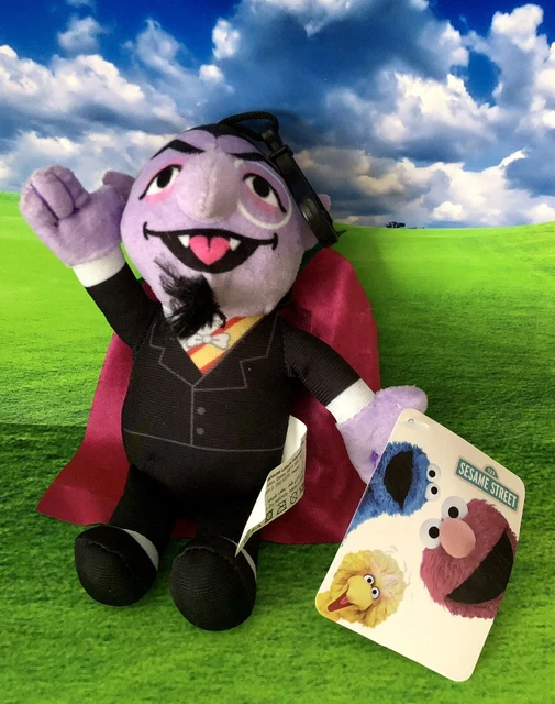 SESAME STREET COUNT Von Count Dracula Vampire Plush Soft Toy Clip on 7 ...